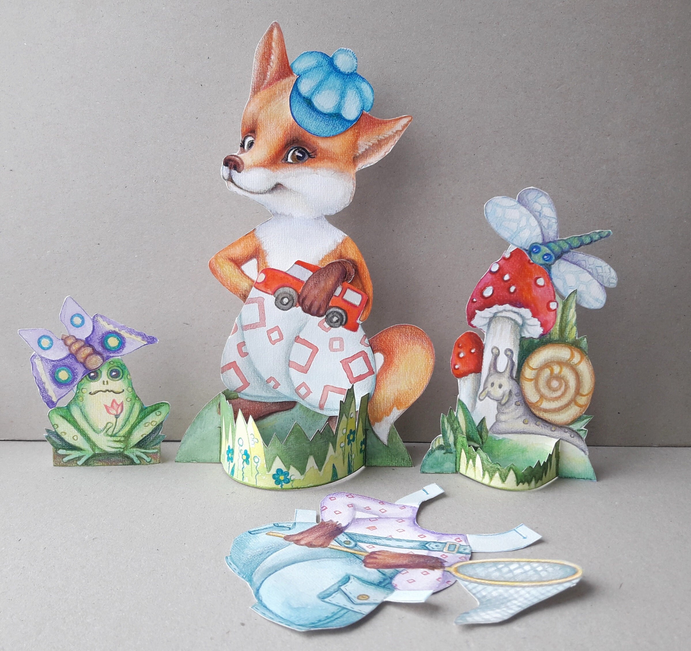 Dress up Baby Fox Paper Doll Printable. Fox Doll Digital. Paper Doll ...