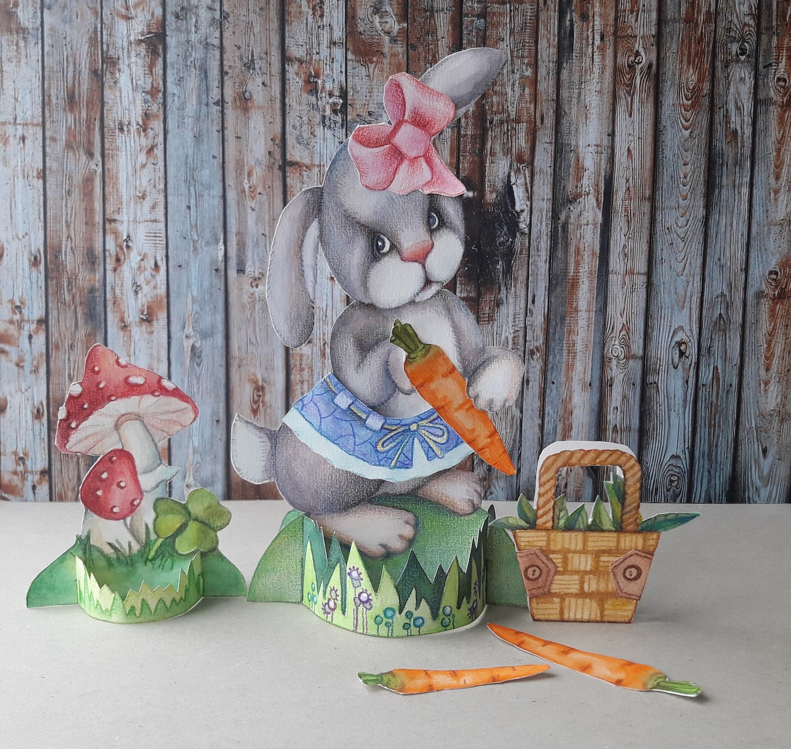 Easter Bunny Printable. Rabbit Paper Doll. Dress up Activity. Easter ...