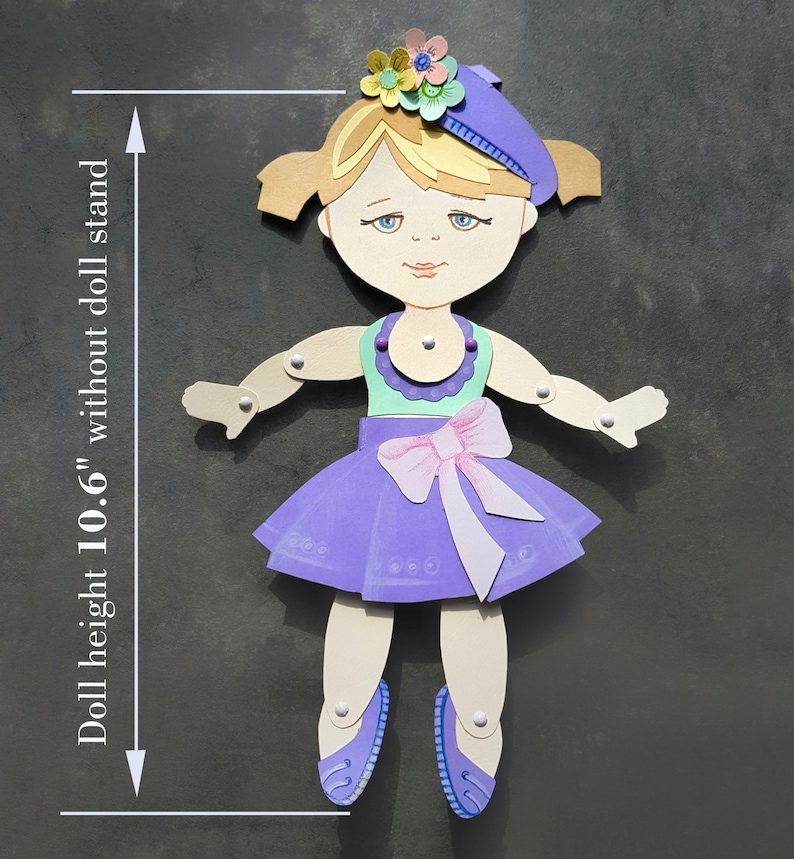 Articulated Paper Doll Printable Jointed Paper Dolls Template Dress Up Doll Paper Doll