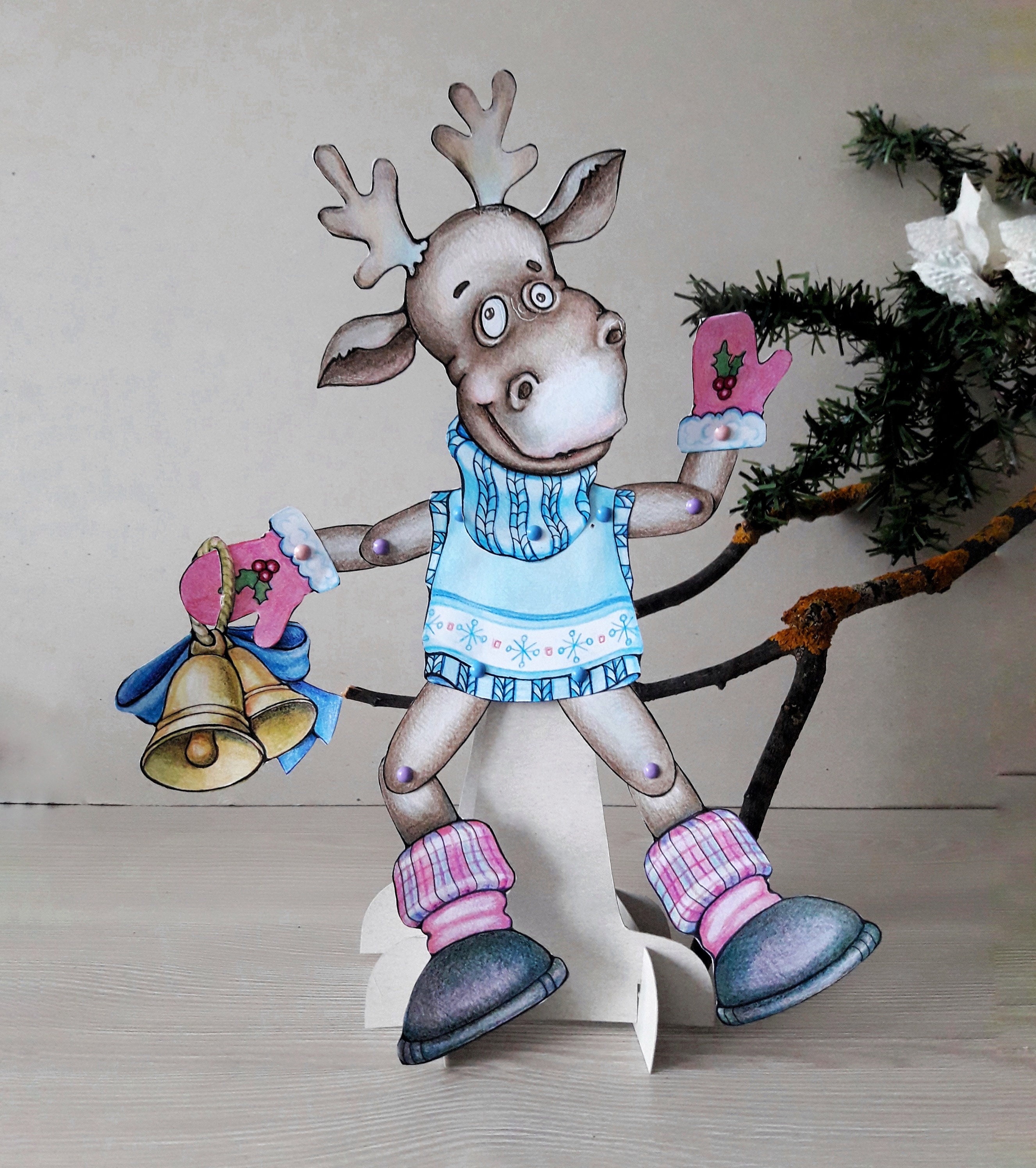 Reindeer Paper Dolls