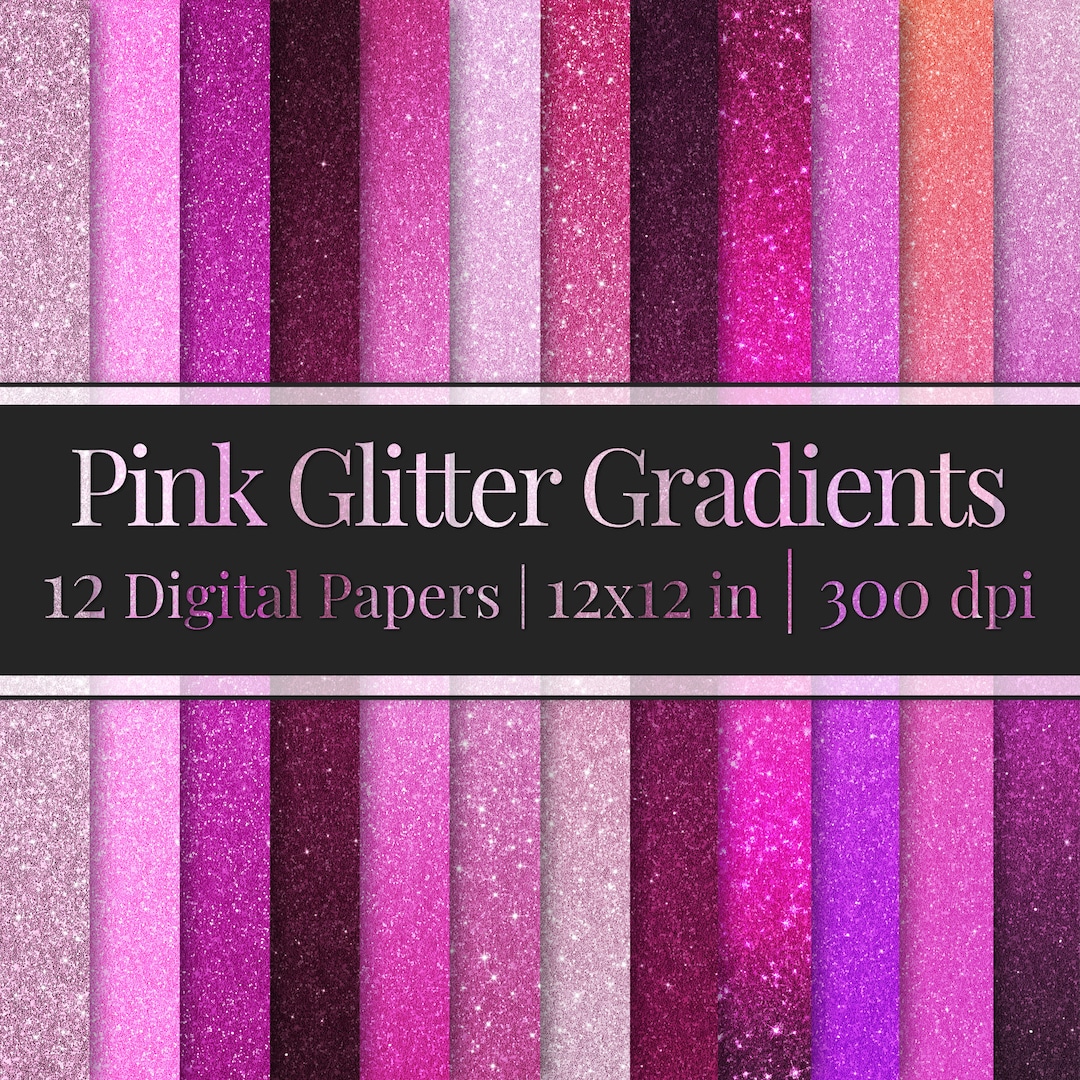 Pink Digital Papers Glitter Gradients Ombre Textures - Etsy
