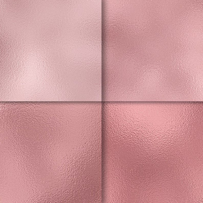 Shades of Rose Gold Metallic Foils | 16 Digital Papers | Textures ...