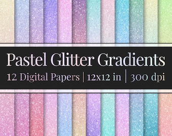 Dusk & Dawn Glitter Gradients | Digital Papers | Ombre Textures ...