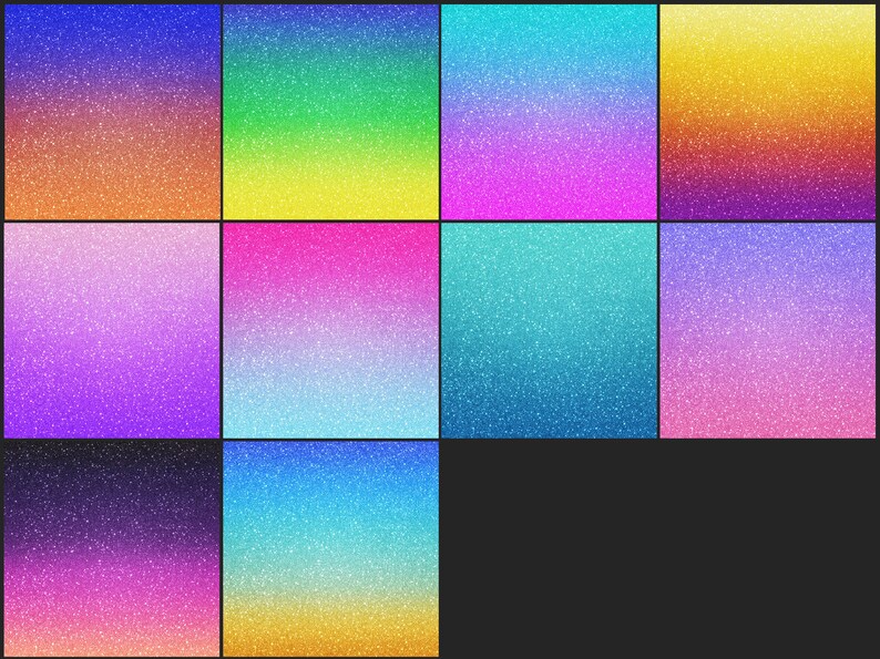 Colorful Digital Papers Glitter Gradients Ombre Textures | Etsy