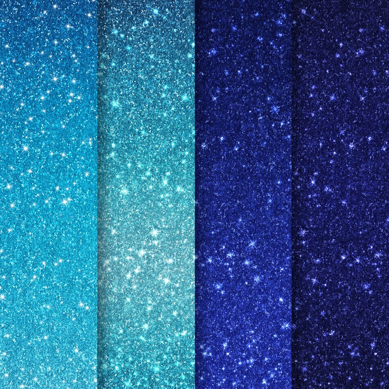 Blue Glitter Gradients | 12 Digital Papers | Ombre Textures | Instant ...