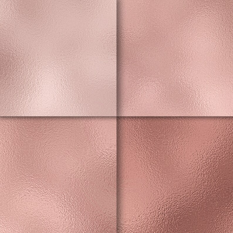 Shades of Rose Gold Metallic Foils | 16 Digital Papers | Textures ...