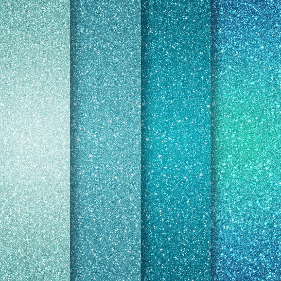 Teal Digital Papers | 12 Glitter Gradients | Ombre Textures ...