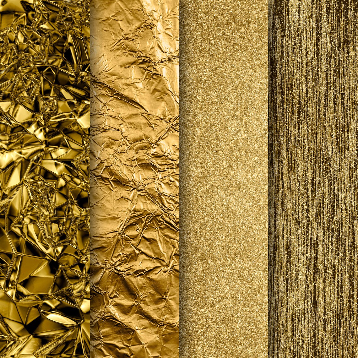 GOLD COLLECTION - 17 Metallic Textures, Foils, Digital Papers and More ...