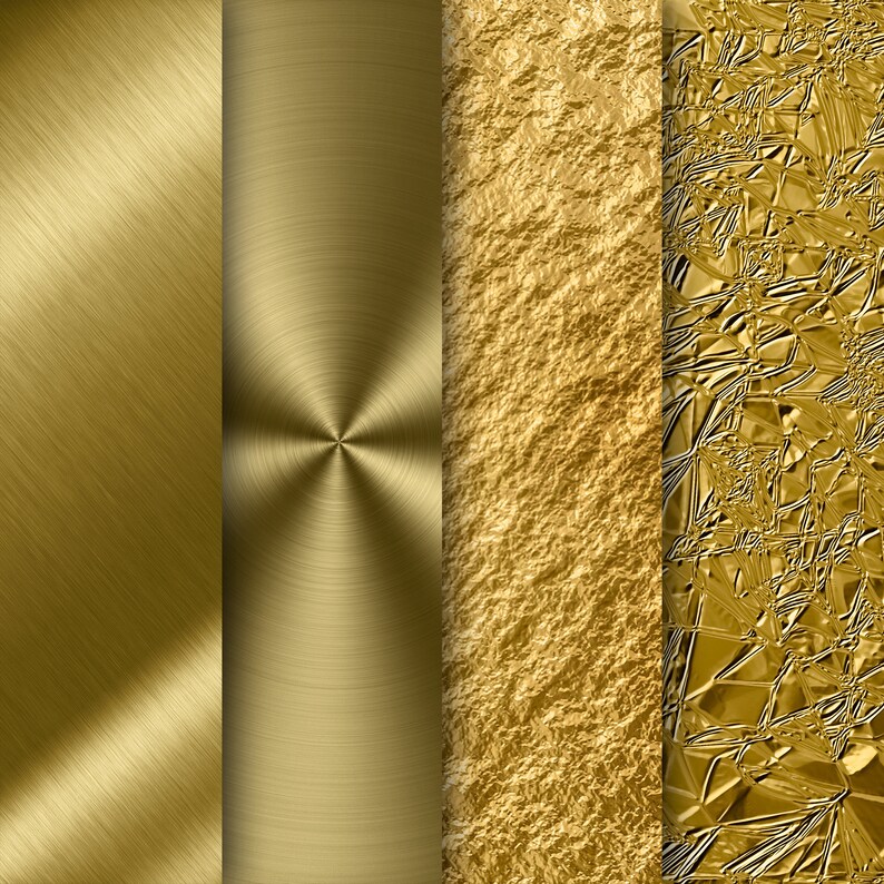 GOLD COLLECTION - 17 Metallic Textures, Foils, Digital Papers and More ...