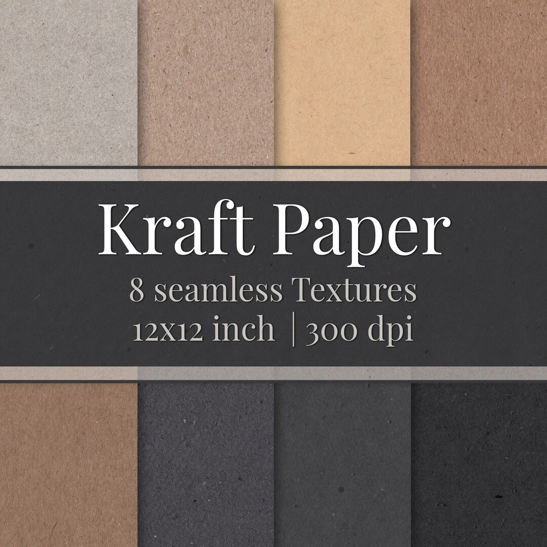 Seamless Kraft Paper Textures Package | 8 Digital Papers | High ...