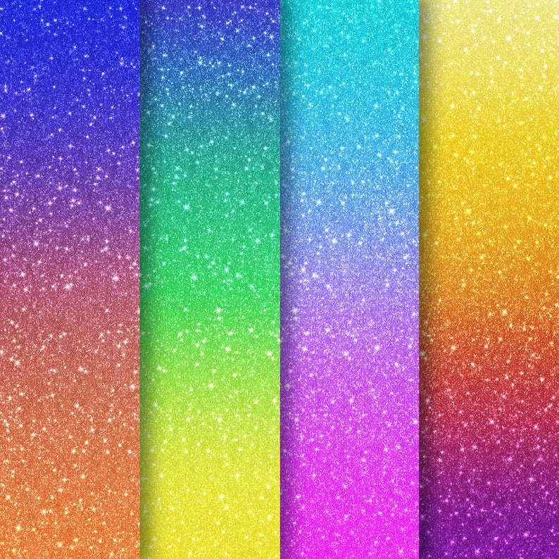 Colorful Digital Papers Glitter Gradients Ombre Textures - Etsy Hong Kong