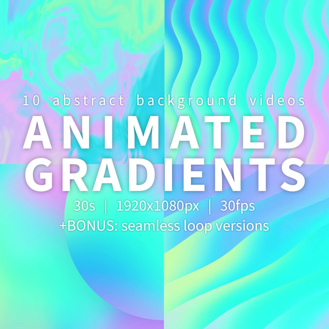 10 Abstract Background Videos | Animated Gradients | Loop | Holographic ...