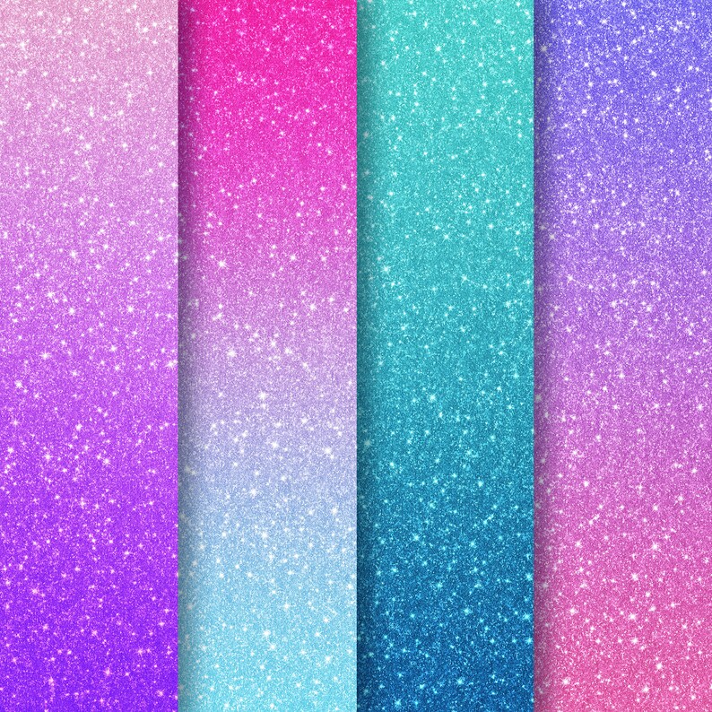 Colorful Digital Papers Glitter Gradients Ombre Textures - Etsy Hong Kong
