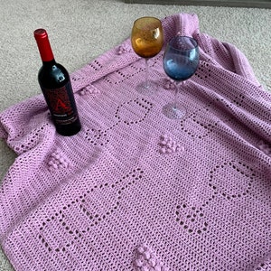 Crochet Pattern [PDF]: Vineyard Throw Blanket Pattern and Guide. for ...