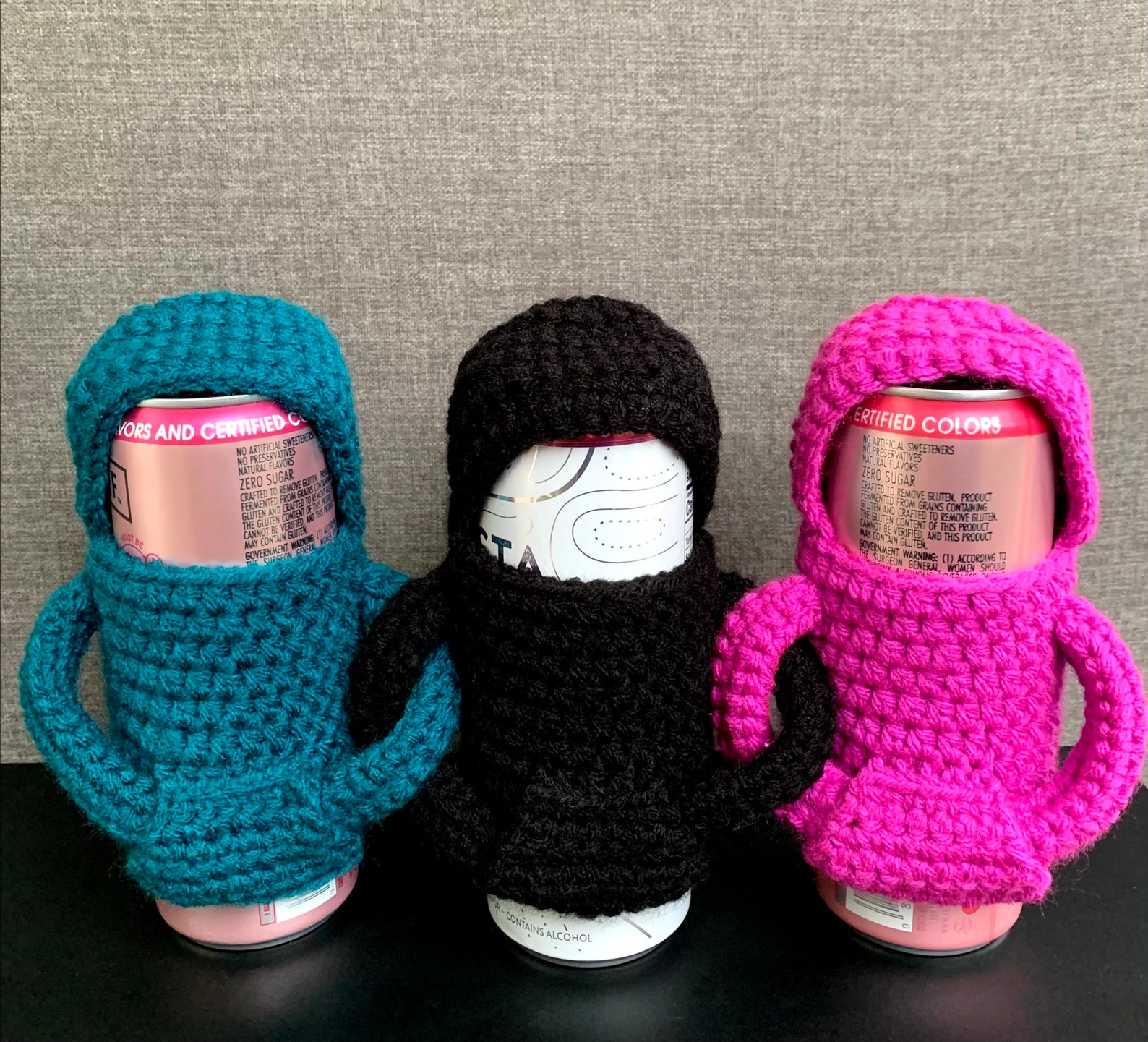 CROCHET PATTERN: Can Cozy Hoodie. Keeps Cans and Bottles Cooler and ...