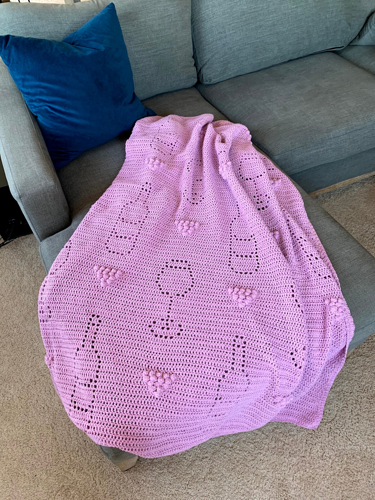 Crochet Pattern PDF: Vineyard Throw Blanket Pattern and | Etsy