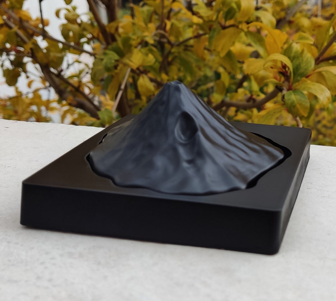 Santorini Porcelain Plaster Volcano Sculpture – Hand-painted Desk Decor ...