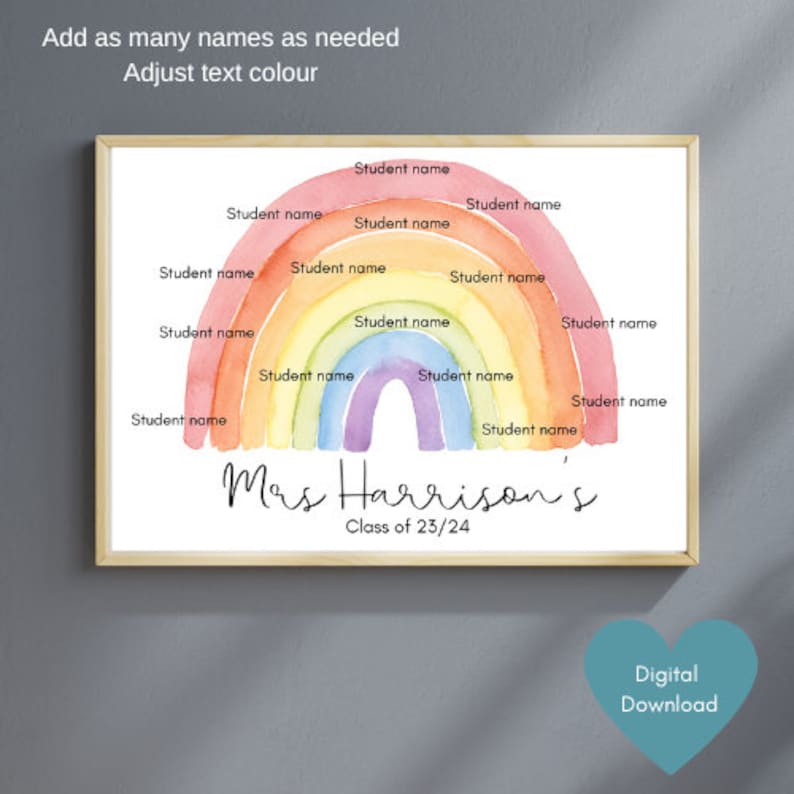 End of the Year Gift, Printable Teacher Gift, Keepsake, Teacher Gifts ...