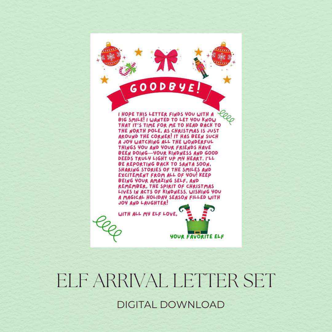 Printable DIY Elf Set, Arrival Farewell Letters Adoption Certificate ...