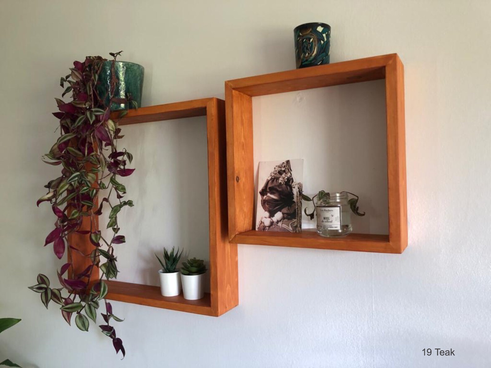 Set of 2 3 or 4 Square Floating Shelves. Floating Cubes Wall - Etsy