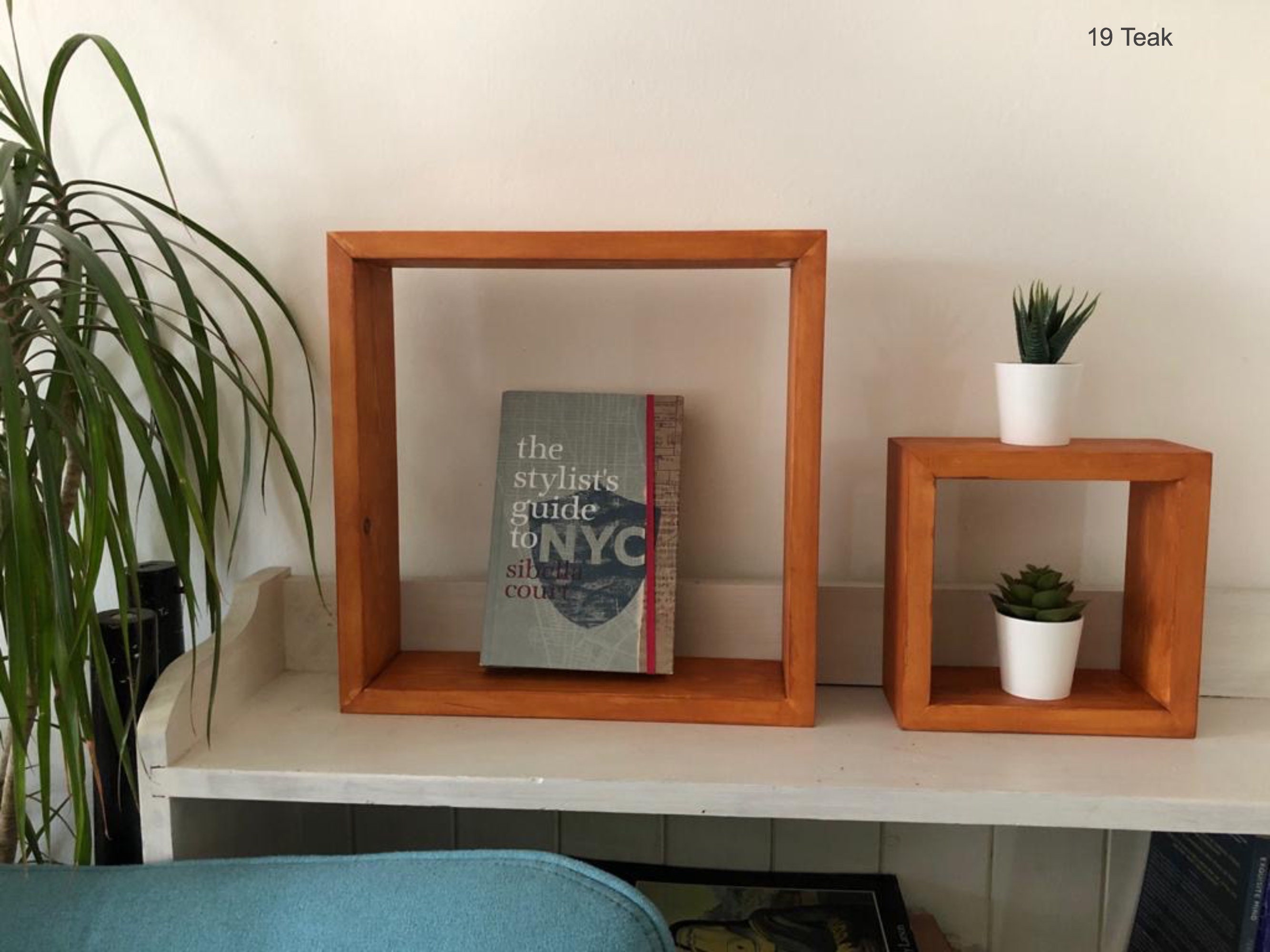 Square Floating Shelves Rustic Square Frame Solid Wood | Etsy