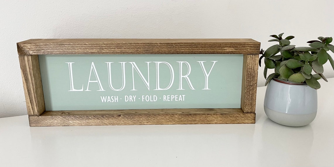 Rustic Laundry Frame - Etsy UK