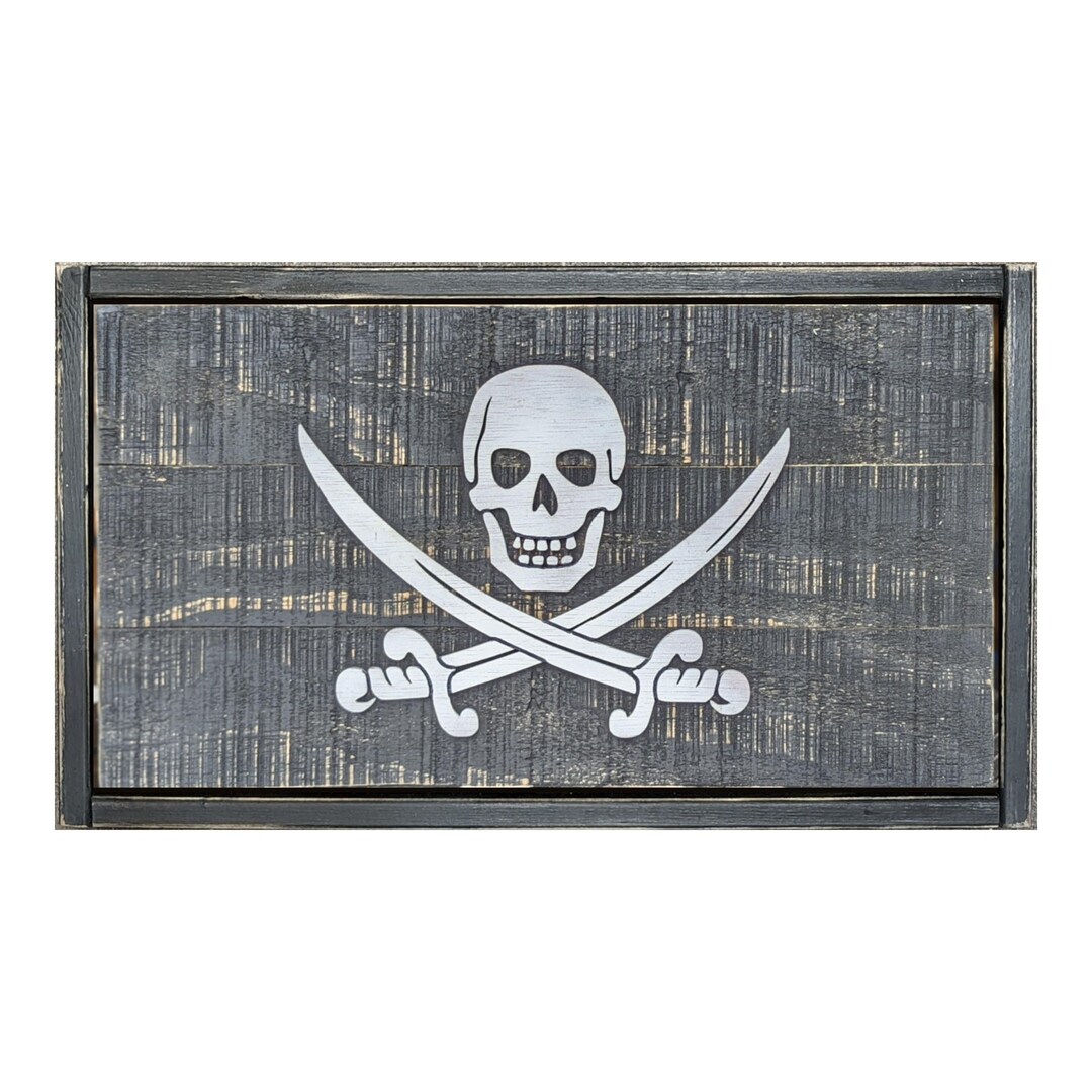 Calico Jack "jack Rackham" Vintage Wooden Pirate Flag - Etsy