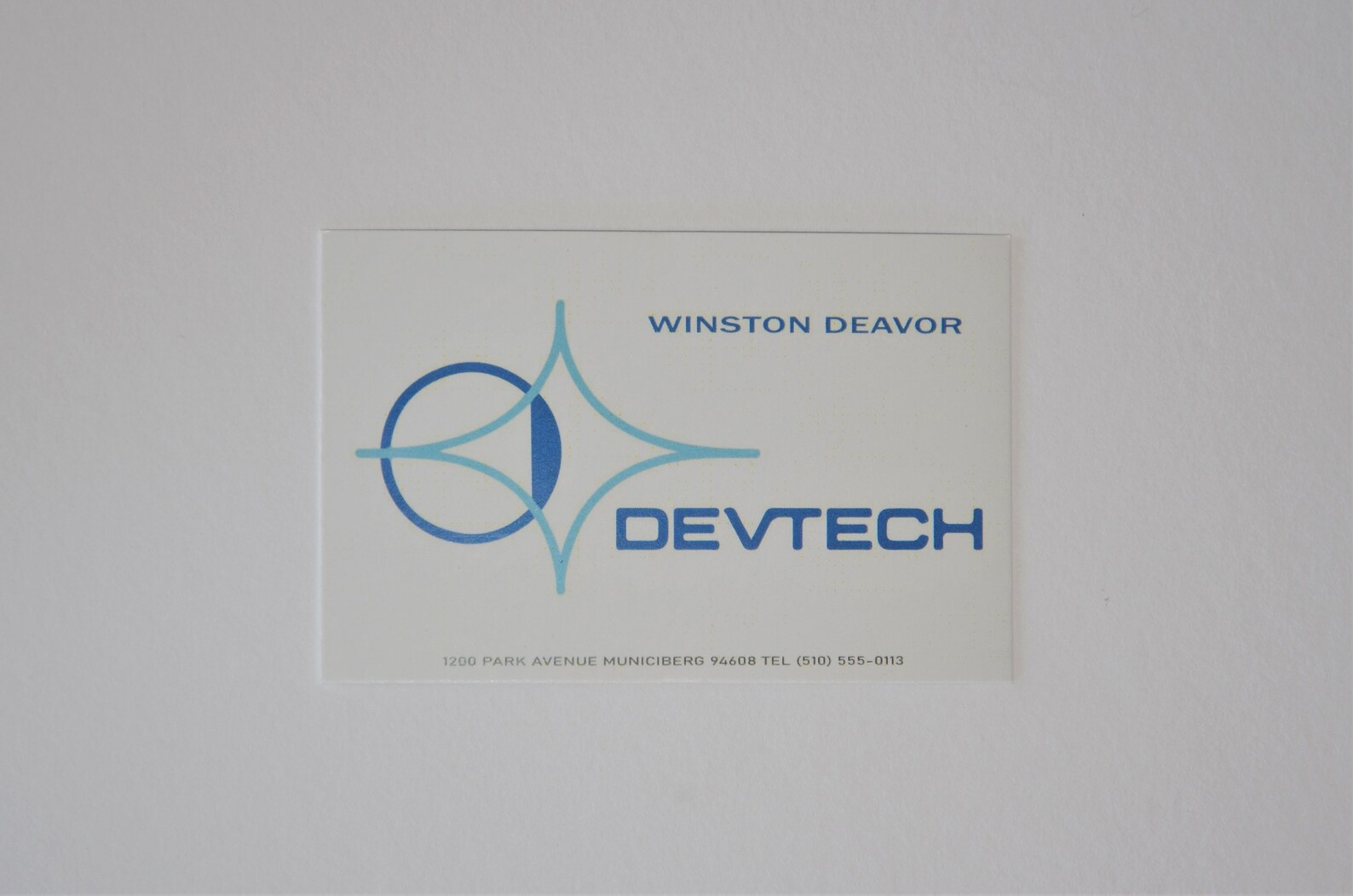 Devtech Winston Deavor Business Card - the Incredibles 2 Movie Prop ...