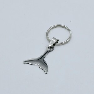 Mermaid Whale Tail Symbol Inspired Keychain Pendant Keyring - Silver ...
