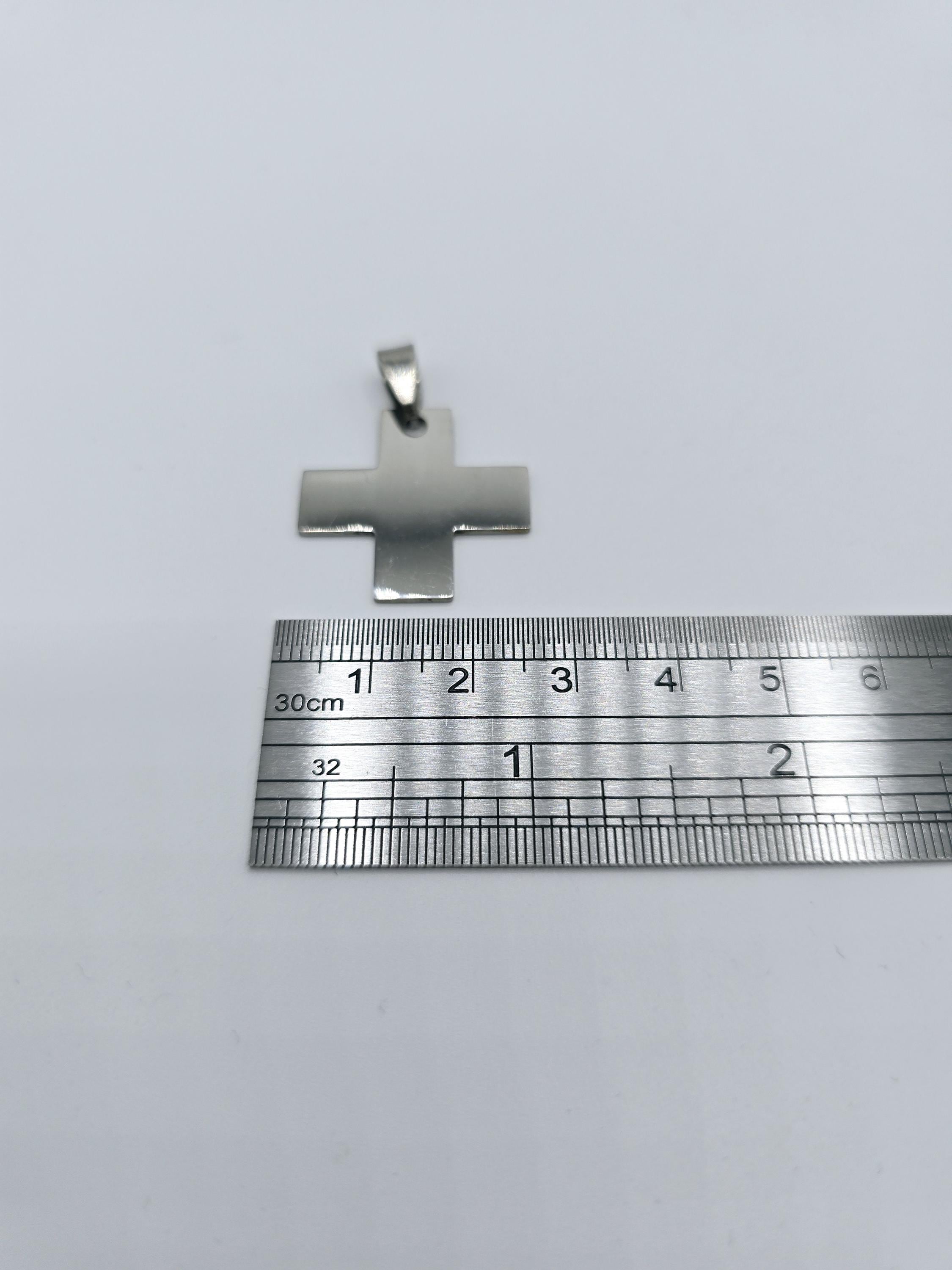 Red Cross First Aid Simple Design Symbol Pendant Necklace - Stainless ...
