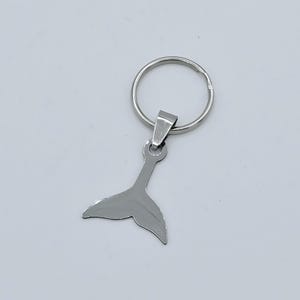Mermaid Whale Tail Symbol Inspired Keychain Pendant Keyring - Silver ...