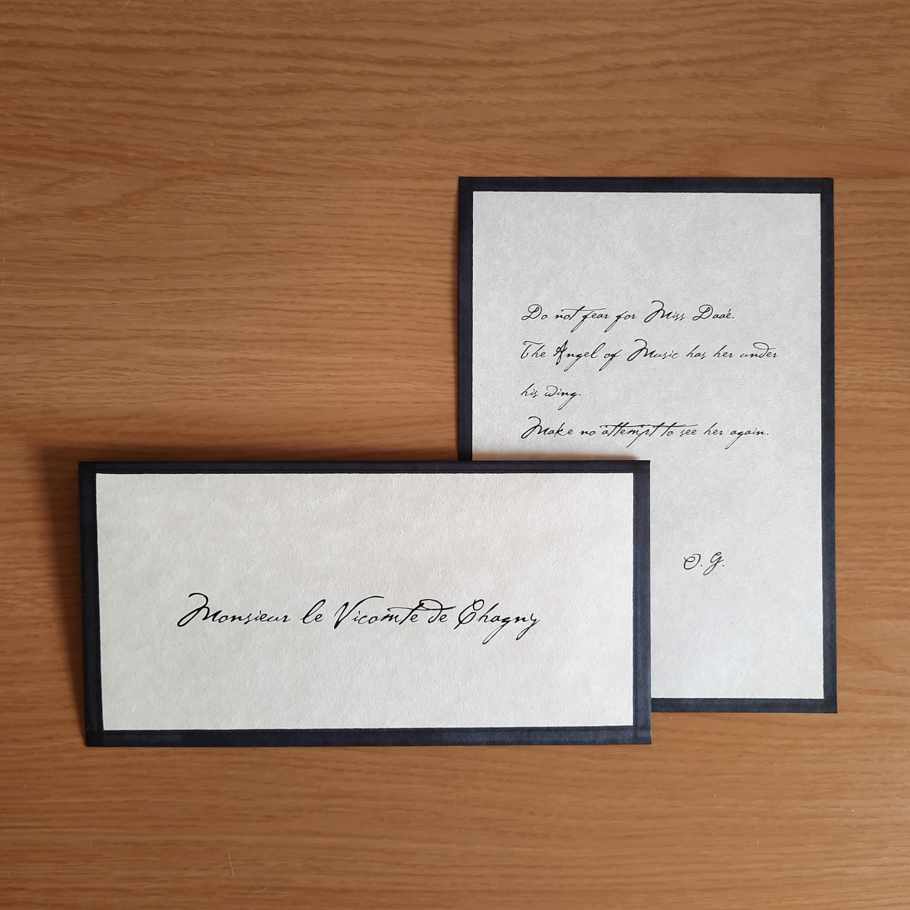 The Phantom of the Opera Letter Collection Stage Prop Set - Etsy