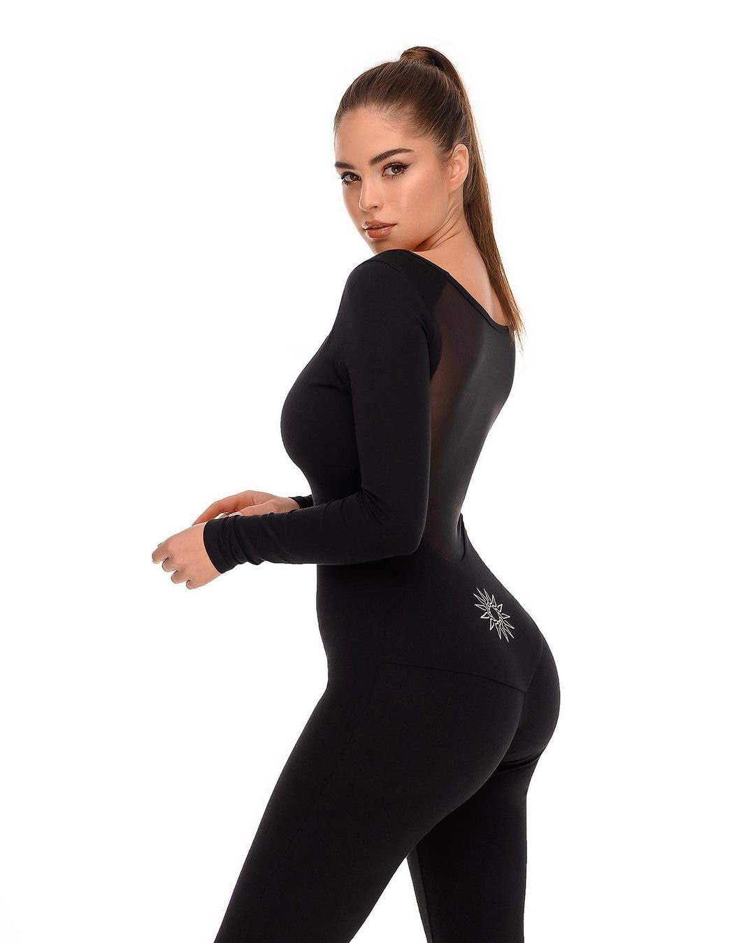 Сotton Yoga Unitard, Aerial Costume Yoga Jumpsuit Long Sleeve Aerial ...