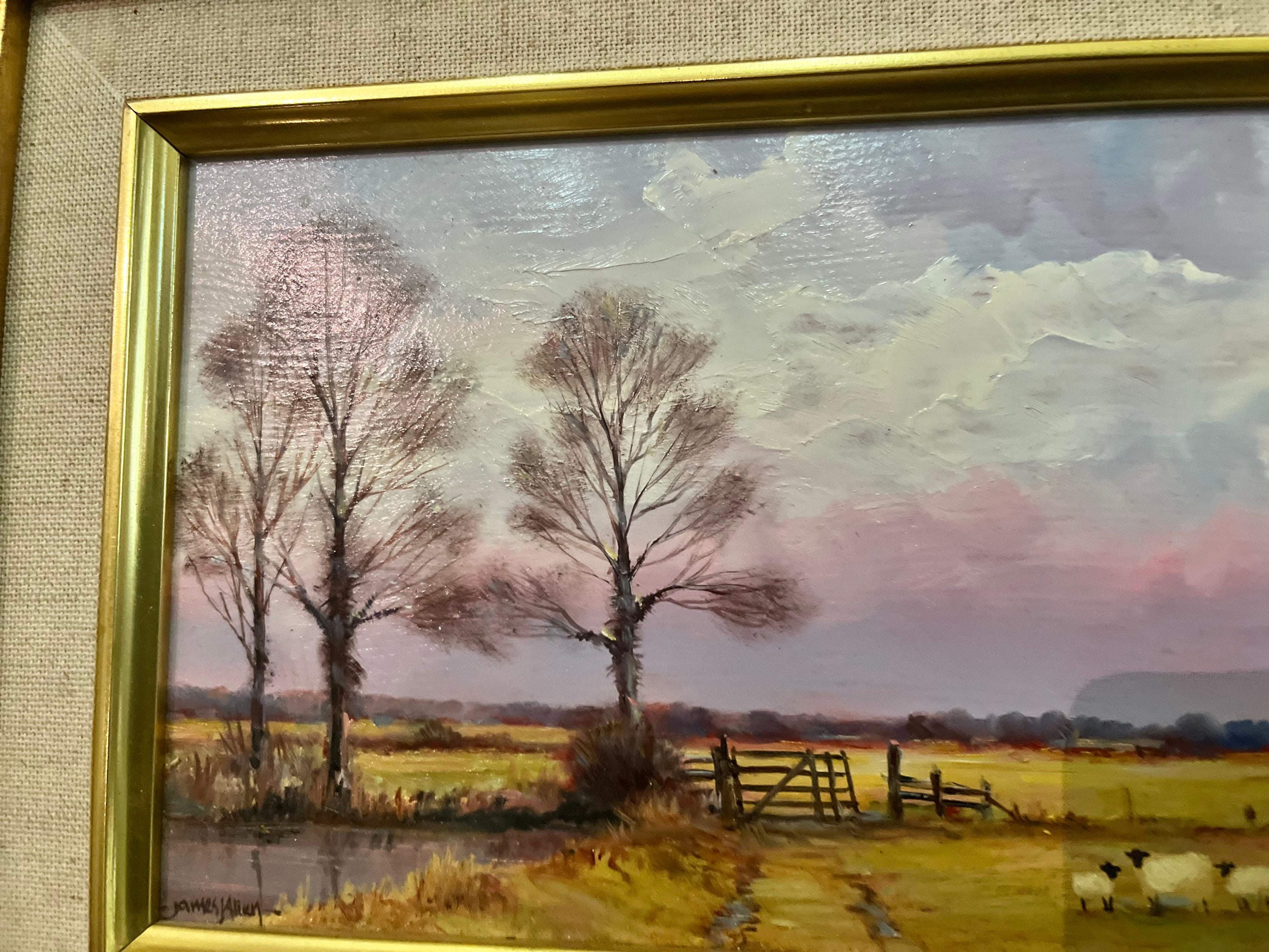 Delicate Vintage Original Oil Painting Titled Norfolk Spring Lambs by ...