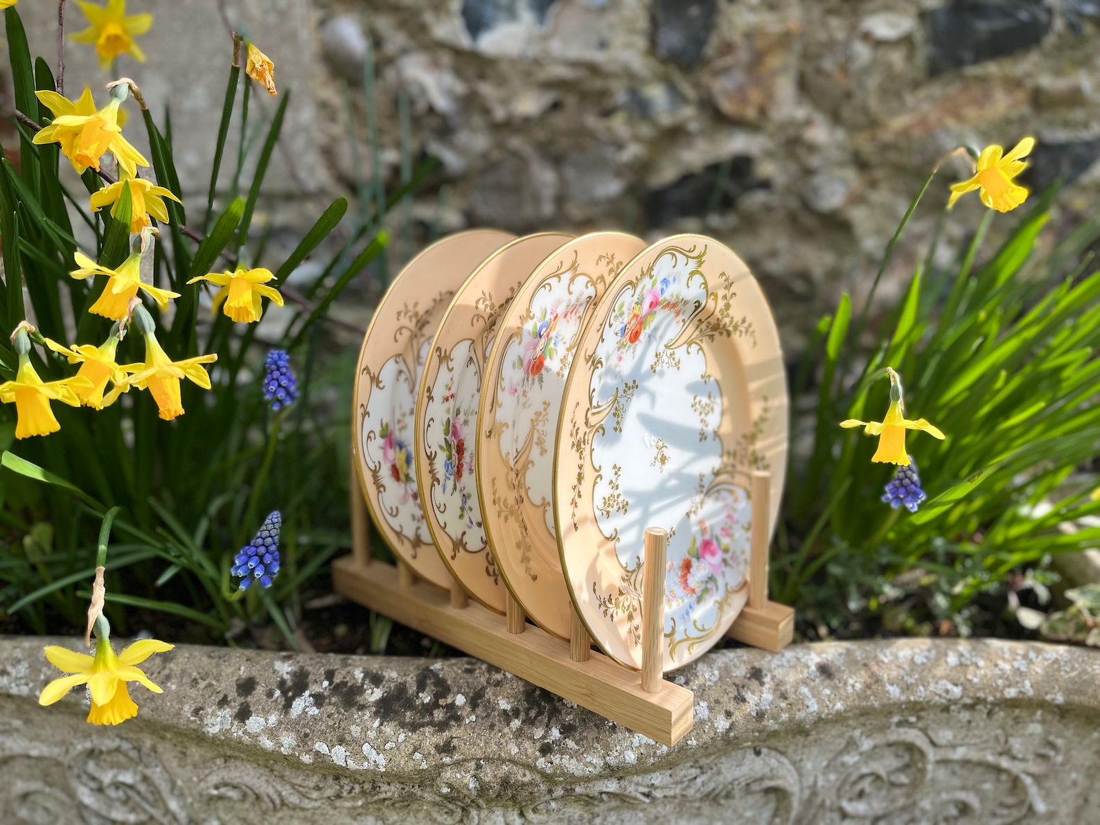 Antique Royal Minton Hand Painted Fine Bone China Plates With Floral ...