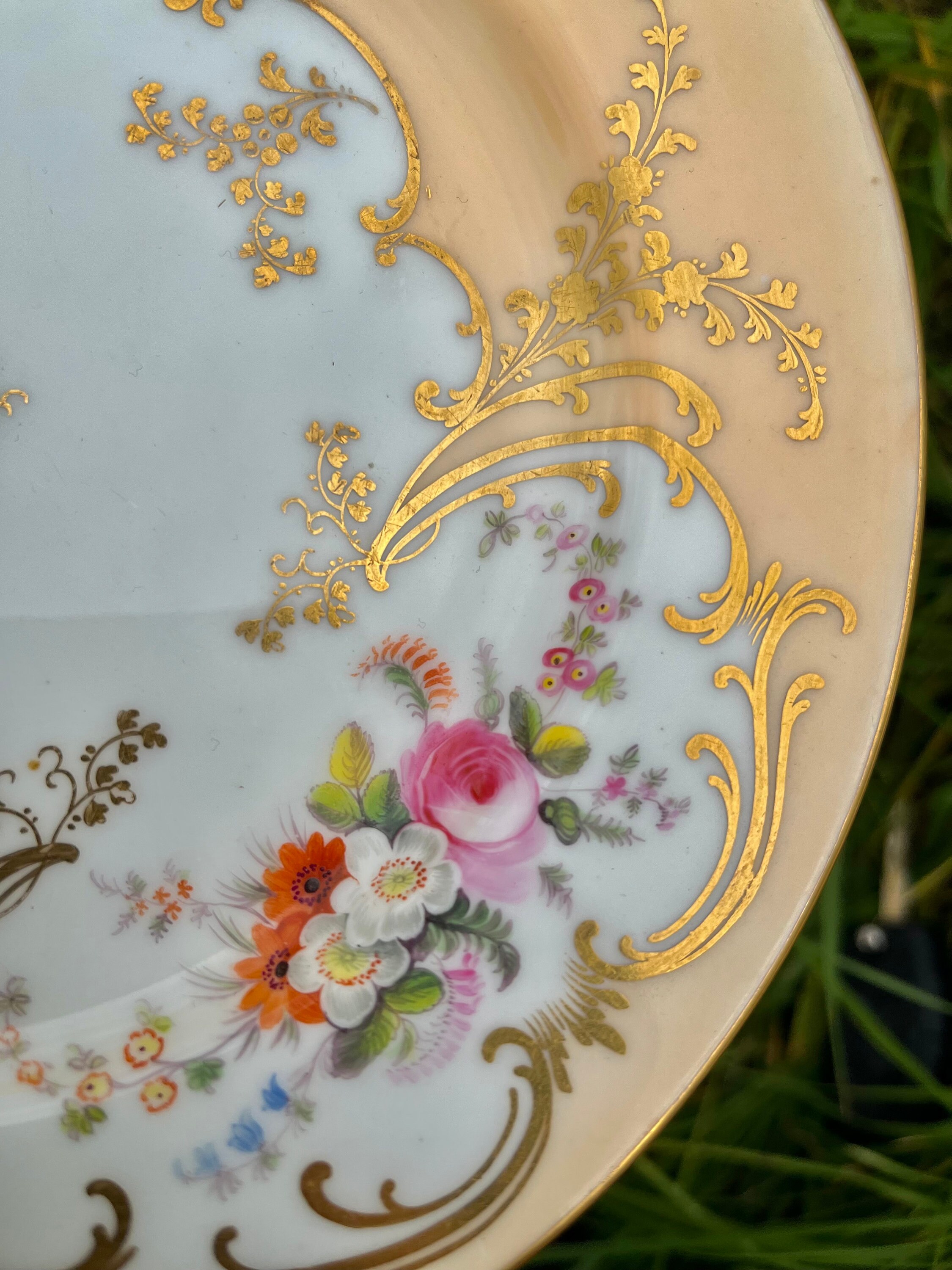 Antique Royal Minton Hand Painted Fine Bone China Plates With Floral ...