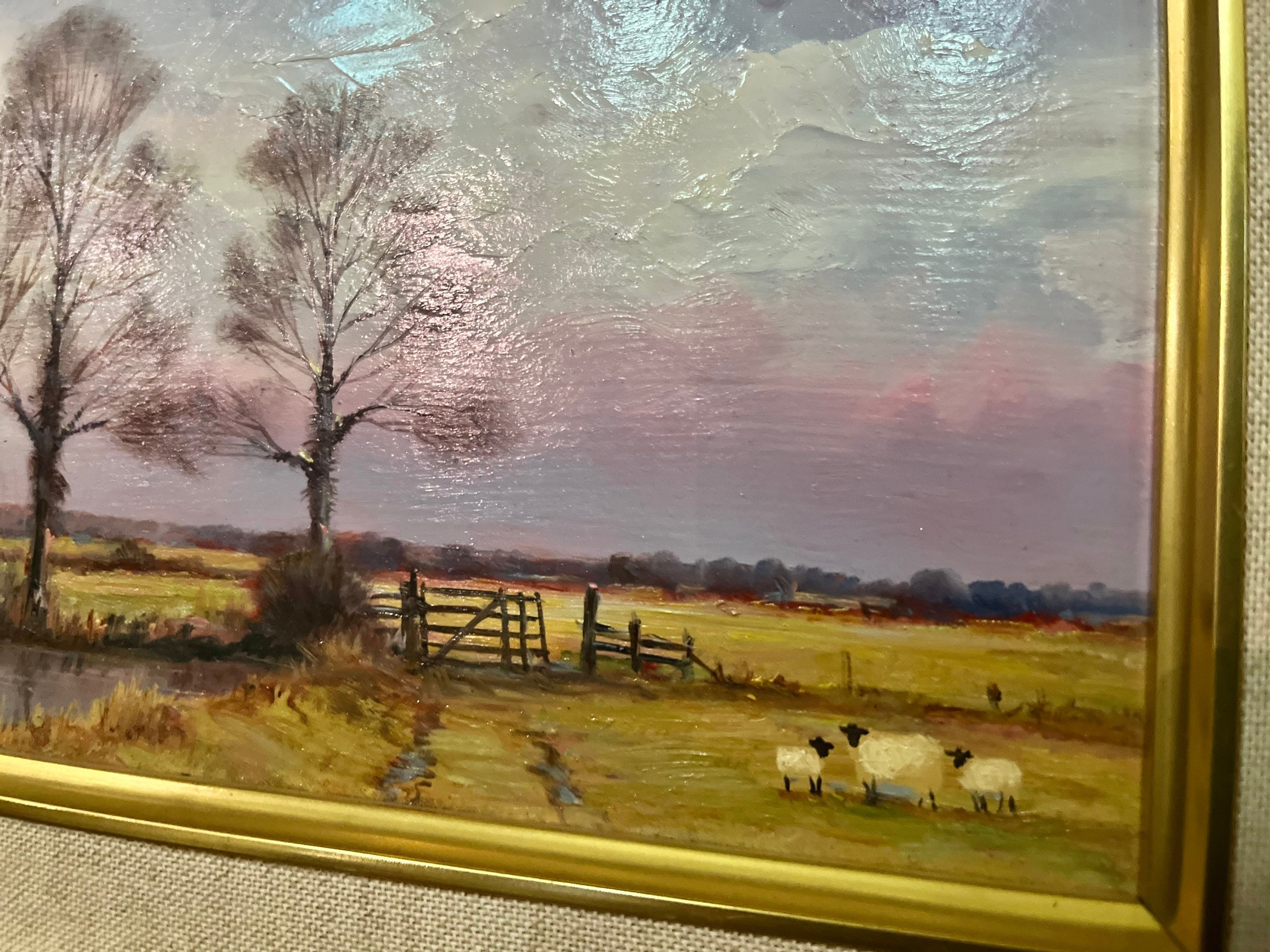 Delicate Vintage Original Oil Painting Titled Norfolk Spring Lambs by ...