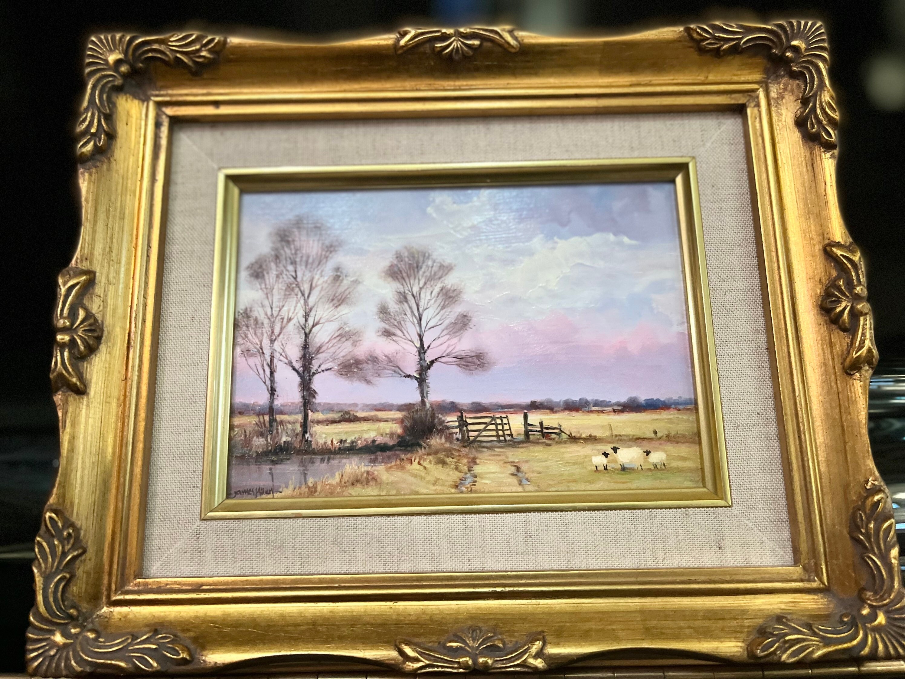Delicate Vintage Original Oil Painting Titled Norfolk Spring Lambs by ...