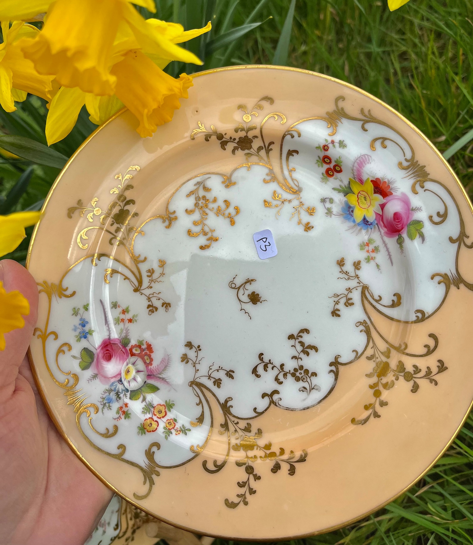 Antique Royal Minton Hand Painted Fine Bone China Plates With Floral ...