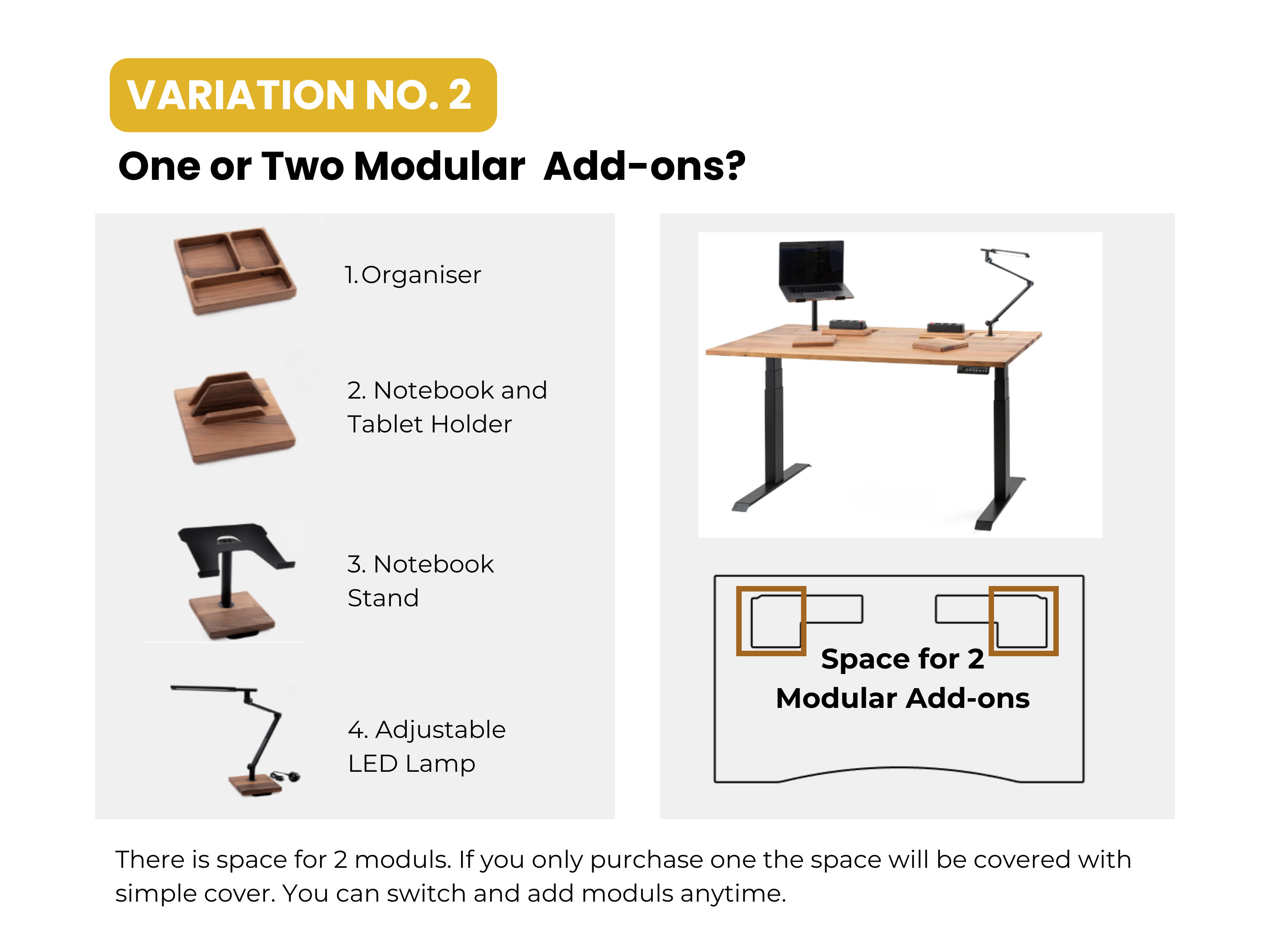 Height Adjustable Gaming Table With LED Mood Light, Modular Accessories ...
