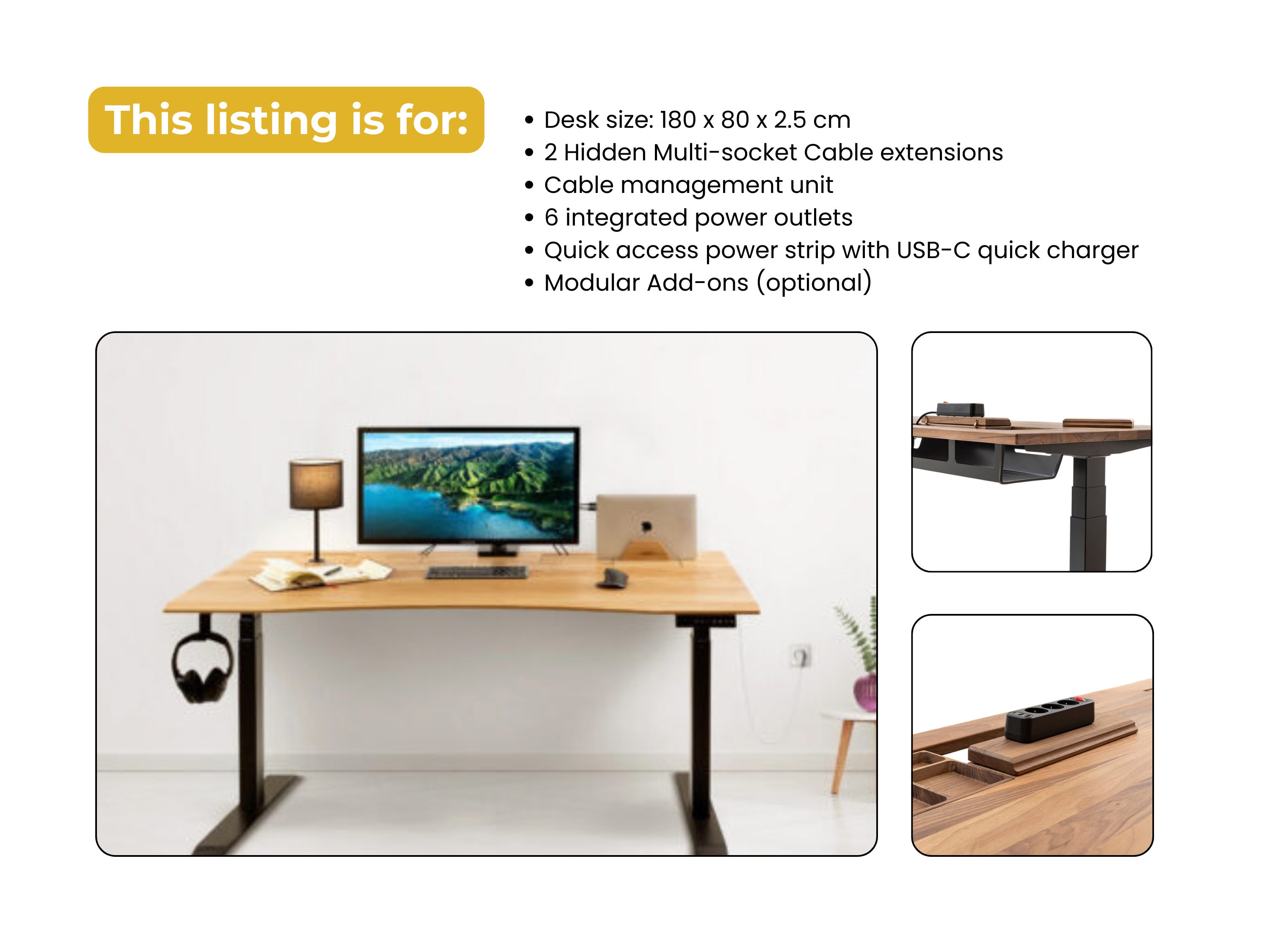 Height Adjustable Gaming Table With LED Mood Light, Modular Accessories ...