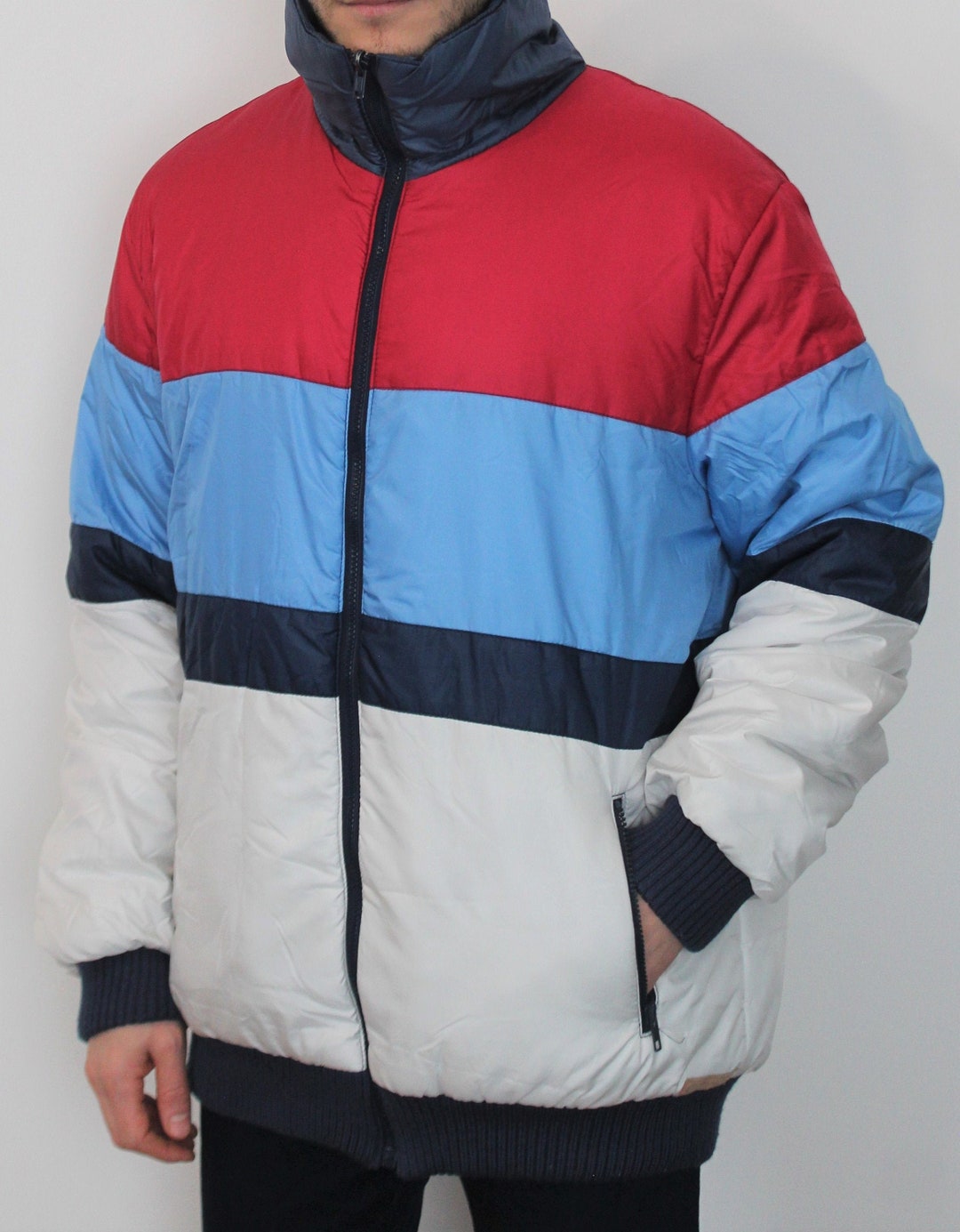 Original Vintage Winterjacke Retro 90er Jahre Doubleface - Etsy