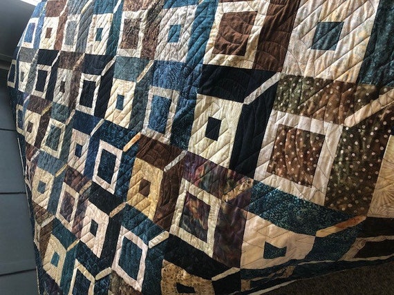 Reversible Chain Link Queen Quilt | Etsy