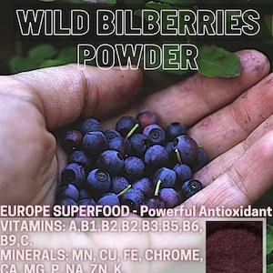 Northern Wild Bilberry Powder - Powerful Antioxidant - Without ...