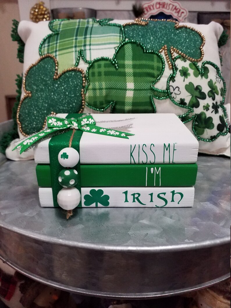 Handmade Mini St Patrick's Day Bookstack for Tier Trays - Etsy