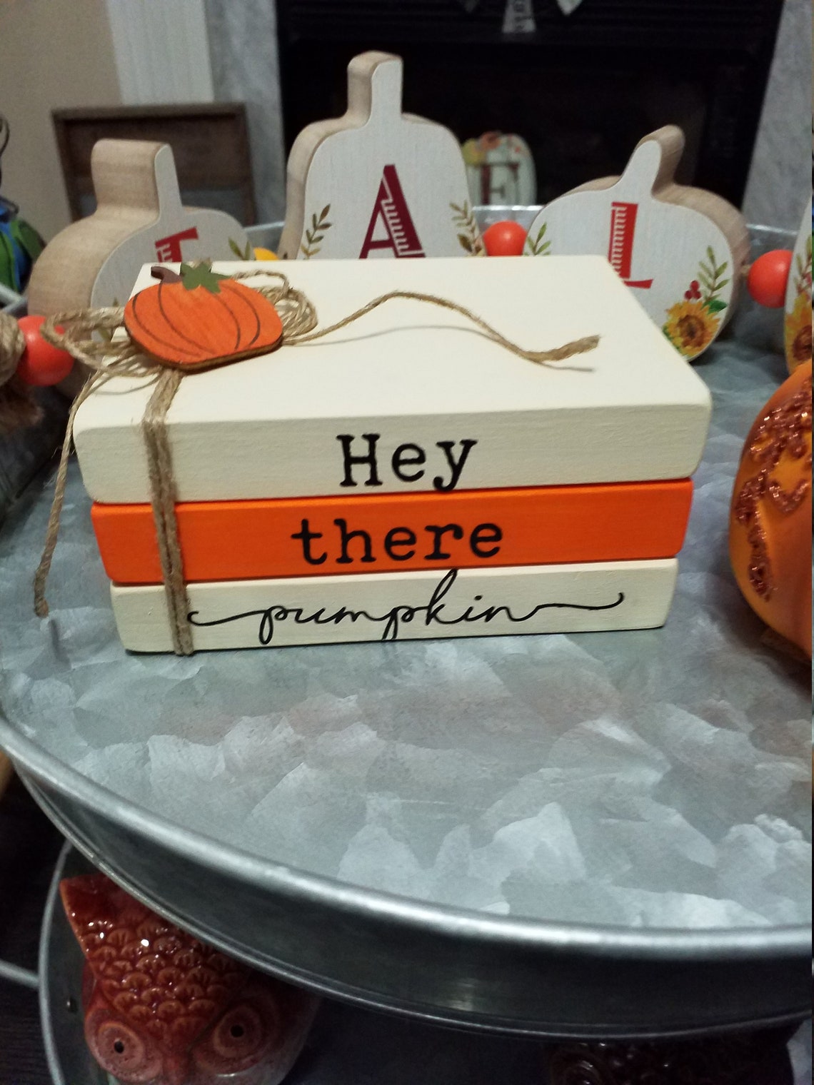 Handmade Farmhouse Fall Mini Bookstack Fall Decor Fall - Etsy