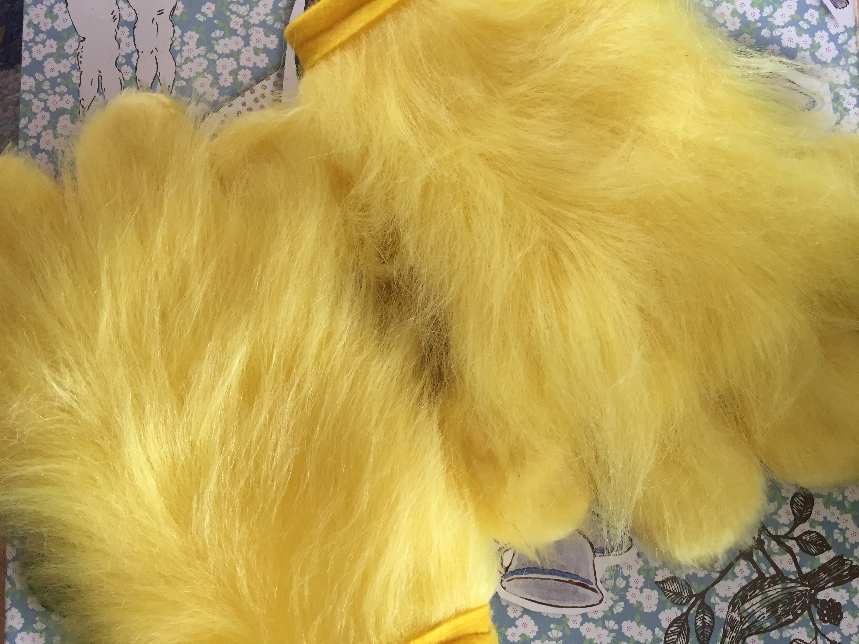 Fursuit Hand Paws Yellow Fur and Red Paw Pads Made to order | Etsy