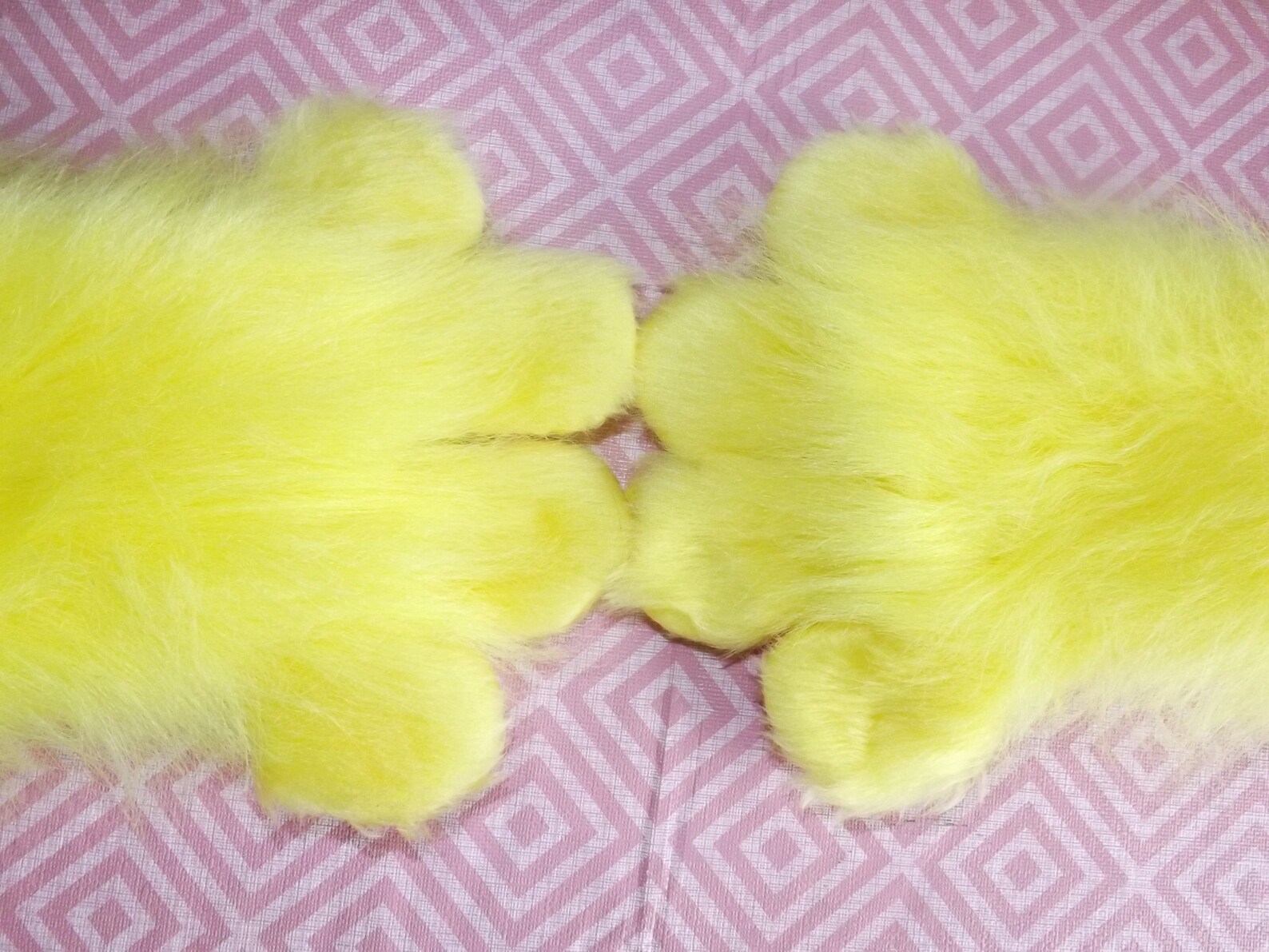 Fursuit Hand Paws Yellow Fur and Hot Pink Paw Pads Made to - Etsy UK