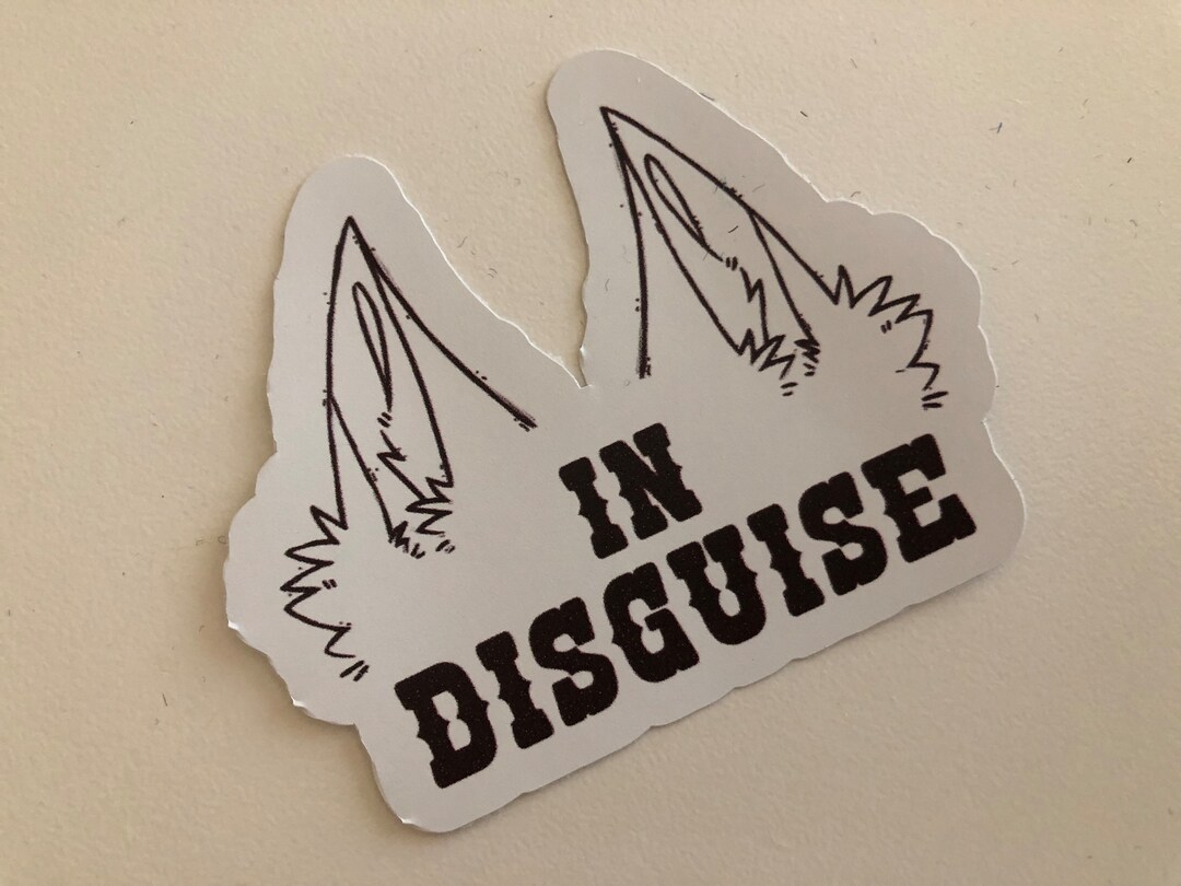 Furry in Disguise Sew Furry Happy Sticker, Furry Stickers, Stickers for ...