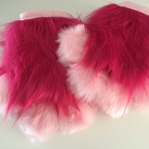 Barbie Inspired Glitter Two-toned Pink Fursuit Paws Glitter - Etsy
